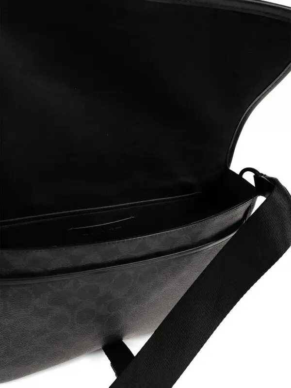 COACH League Patterned Buckle Messenger Bag