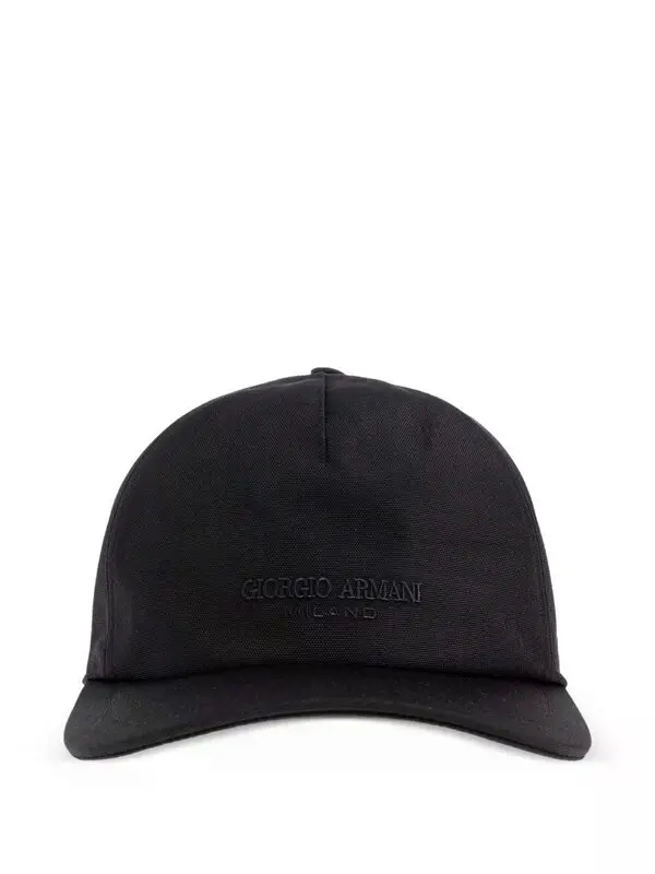 Giorgio Armani Logo Baseball Cap - Black