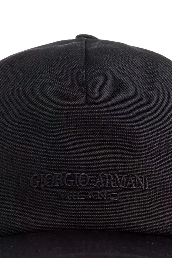 Giorgio Armani Logo Baseball Cap - Black