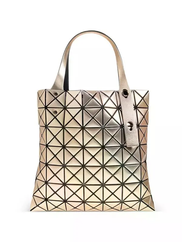 Issey Miyake Platinum Geometric-panels Tote Bag - Gold