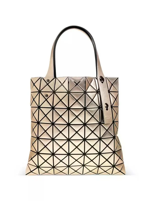 Issey Miyake Platinum Geometric-panels Tote Bag - Gold