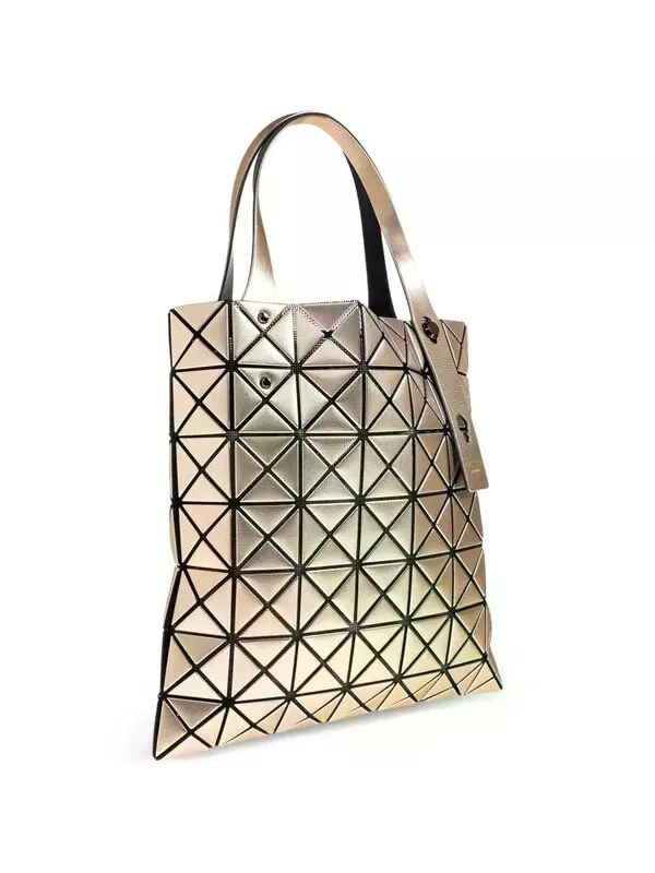 Issey Miyake Platinum Geometric-panels Tote Bag - Gold