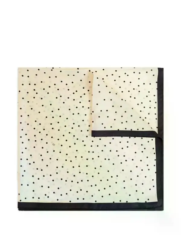 BY MALENE BIRGER Poula Polka-dot Border Scarf - Neutrals