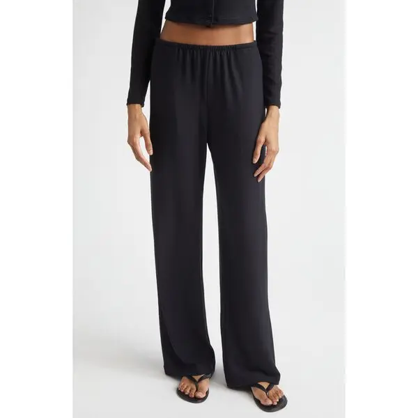 LESET Lauren Knit Wide-leg Pants