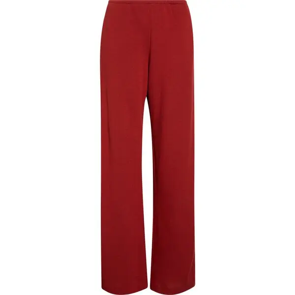 LESET Lauren Knit Wide-leg Pants - Rust
