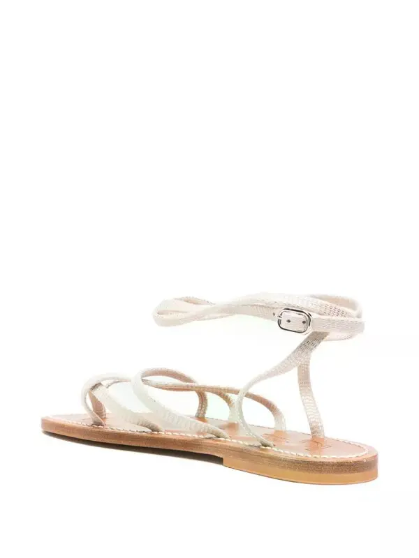 K.JACQUES Tie Strappy Flat Sandals - Neutrals