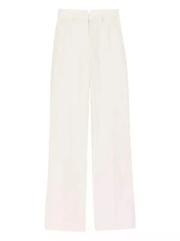 AMI Paris Blended Linen Straight Leg Trousers