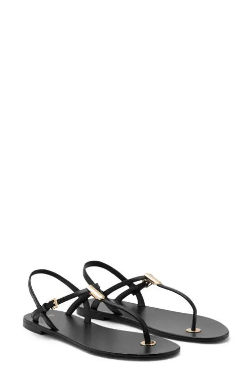Mango Ankle Strap Sandal - Black