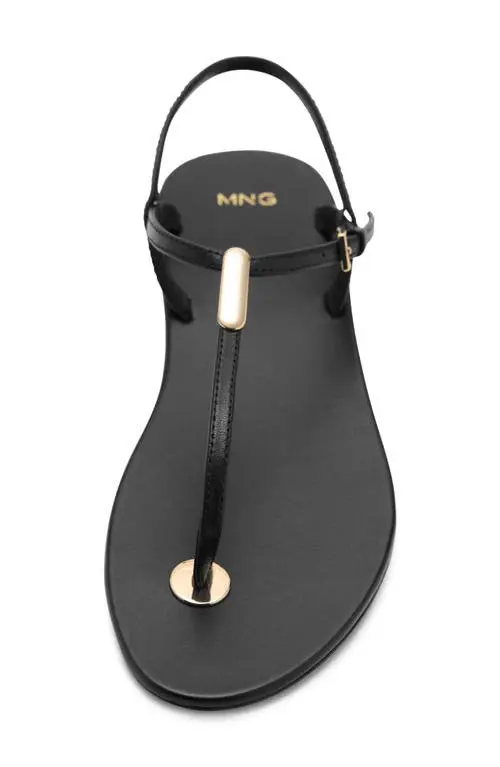 Mango Ankle Strap Sandal - Black