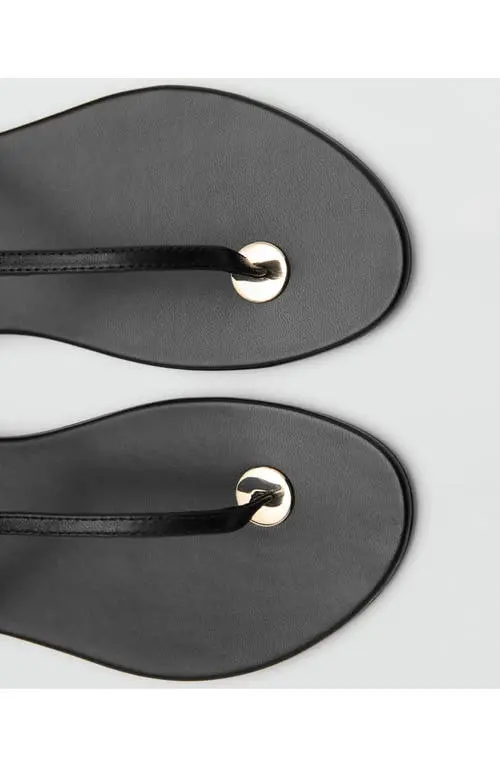 Mango Ankle Strap Sandal - Black