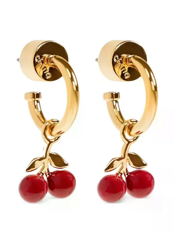 COACH Cherry Pendant Drop Earrings - Gold