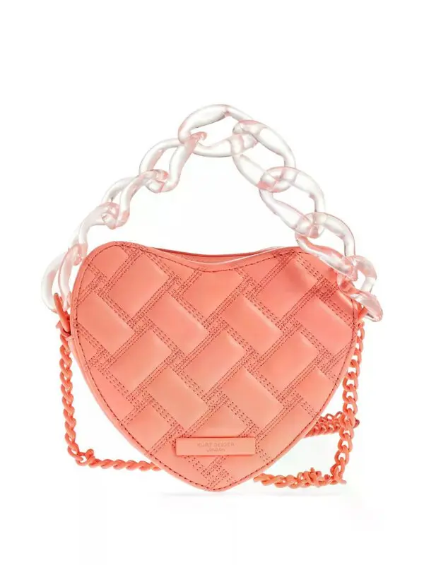 Kurt Geiger Quilted Heart-shape Mini Bag