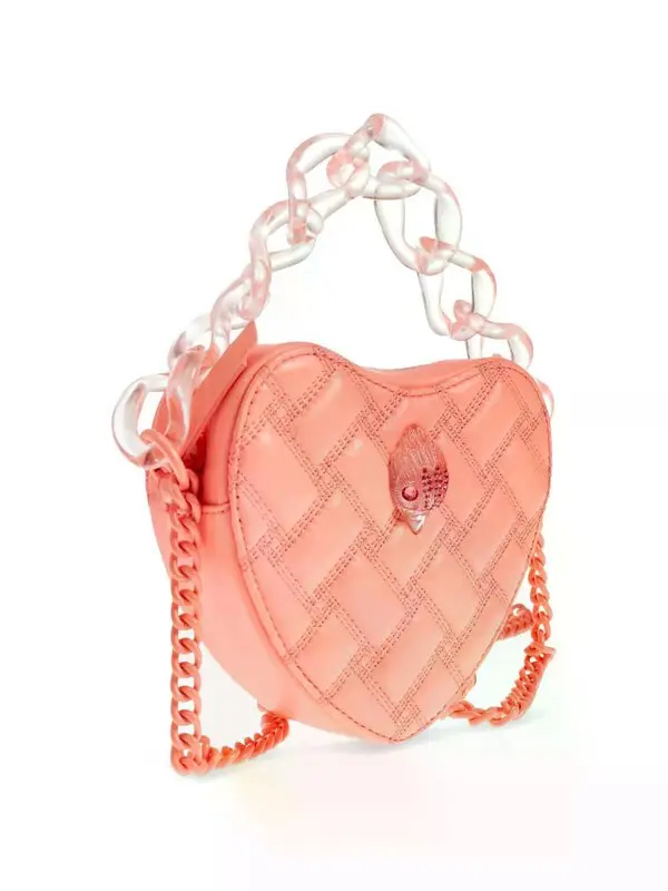 Kurt Geiger Quilted Heart-shape Mini Bag