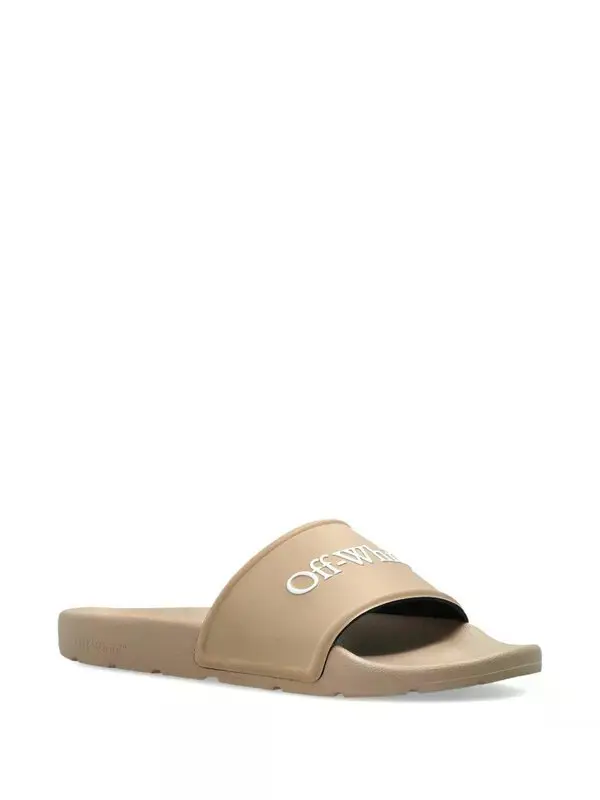 Off-White Embossed-logo Slides - Neutrals