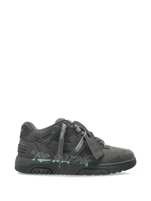 Off-White Out Of Office For Walking Suede Lace-up Sneakers - Grey