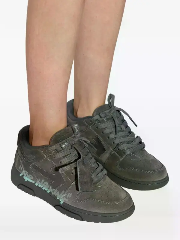 Off-White Out Of Office For Walking Suede Lace-up Sneakers - Grey