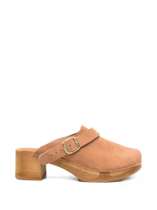 BOSABO Annaé Buckle Suede Clogs