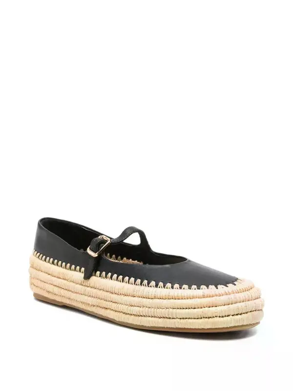 PALOMA BARCELO Strappy Woven Flat Pumps