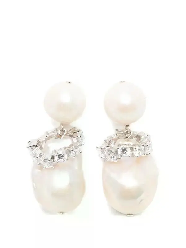 Completedworks Pearl-embellished Earrings - Silver