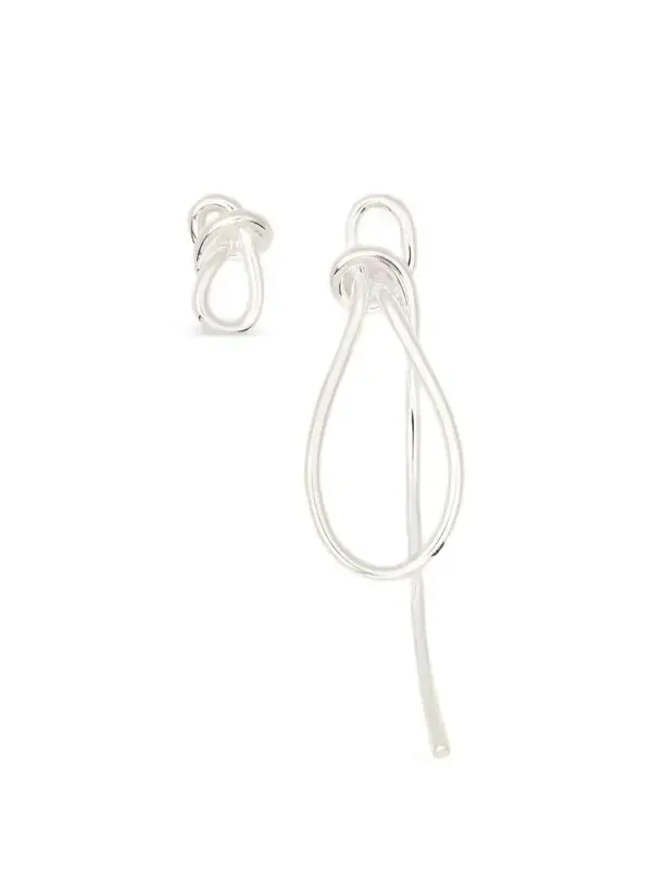 Completedworks Thread Knot-detail Earrings - Silver