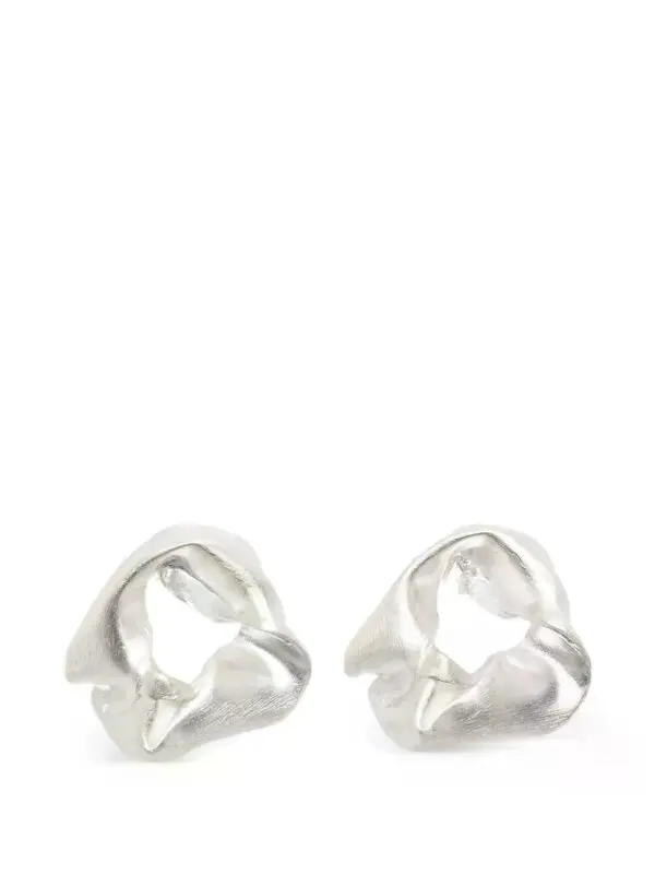 Completedworks Scrunch Stud Earrings - Silver