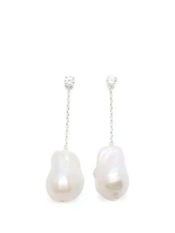 Completedworks Pearl Drop Earrings - Silver
