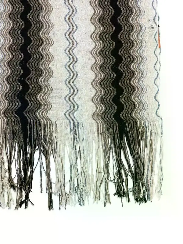 Missoni Chevron Fringed Scarf - Neutrals