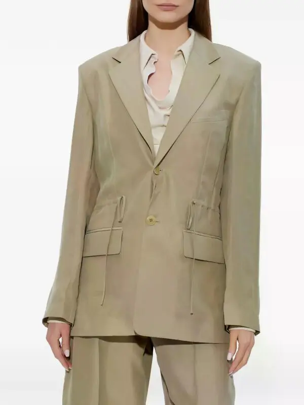 Alexander Wang Drawstring Pocket Blazer - Neutrals