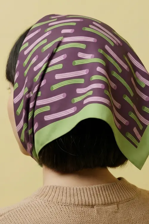 CENTINELLE Churros Cotton Silk Bandana - Brown