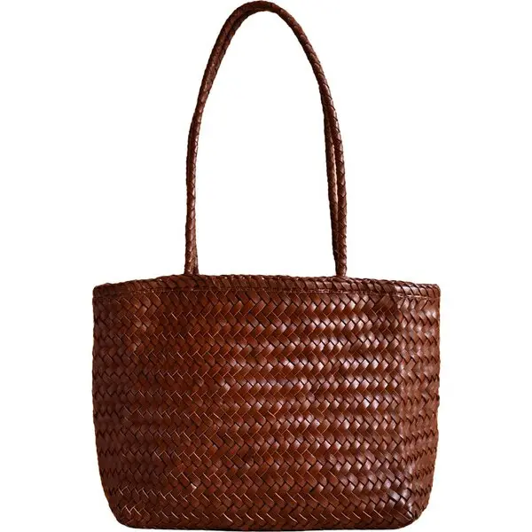 Pink Haley Garcia Artisan Handwoven Leather Tote