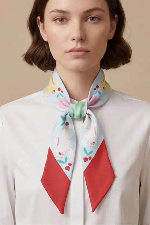 CENTINELLE Bunnies Twilly Ribbon Scarf