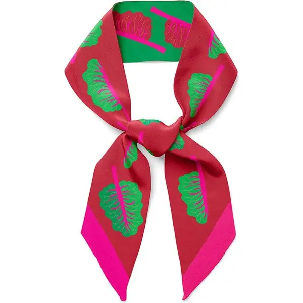 CENTINELLE Glowing Chard Twilly Ribbon Scarf - Green