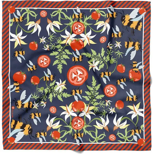CENTINELLE Bumblebees Cotton Silk Bandana - Multicolor