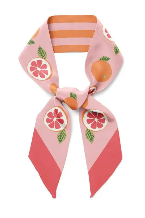 CENTINELLE California Pomelo Twilly Ribbon Scarf - Orange