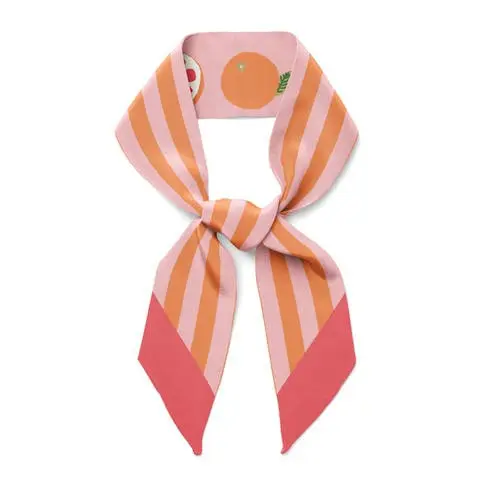 CENTINELLE California Pomelo Twilly Ribbon Scarf - Orange