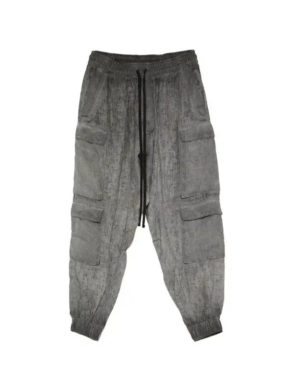 THOM KROM Drawstring Cargo Pants - Grey