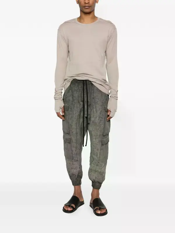 THOM KROM Drawstring Cargo Pants - Grey