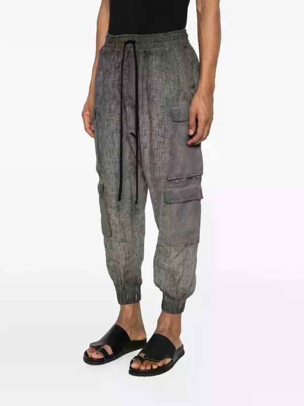THOM KROM Drawstring Cargo Pants - Grey