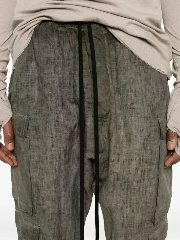 THOM KROM Drawstring Cargo Pants - Grey