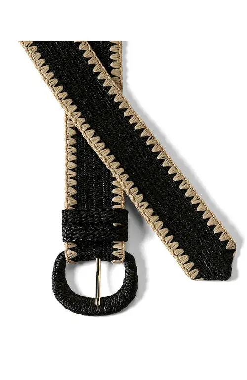 LANDS' END Stretch Raffia Belt