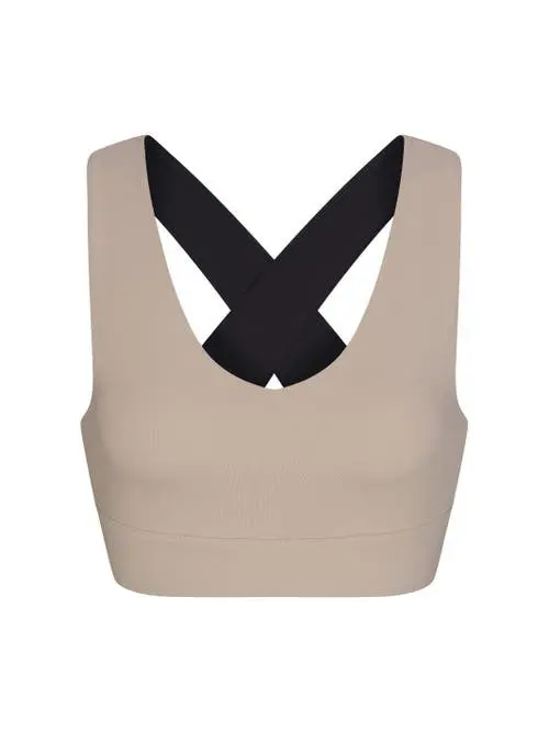 PB5STAR X-over Back Sports Bra - Soft Clay