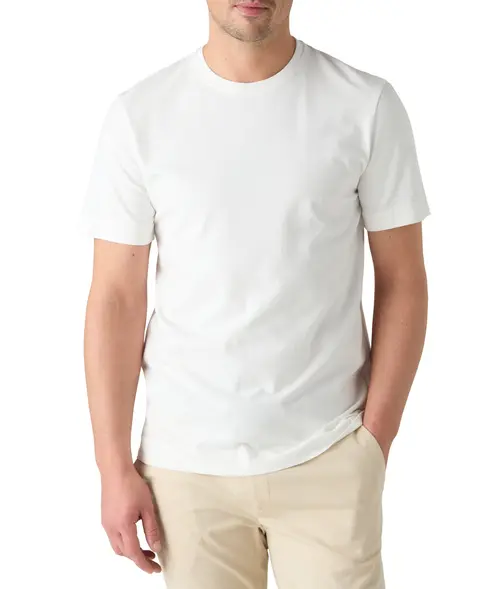 Robert Talbott Stretch Jersey Dean Tee - Classic White