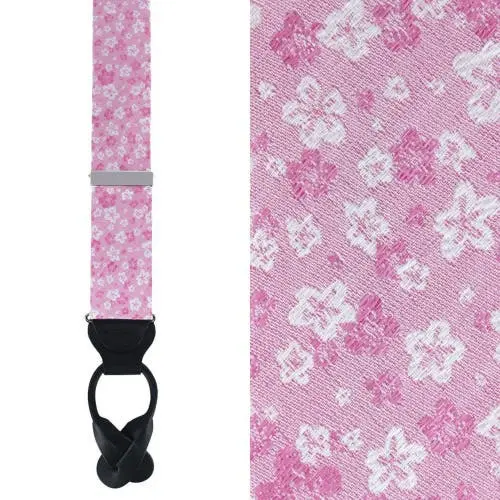 Trafalgar Hanami Cherry Blossom Burst Suspenders And Bow Tie Bundle