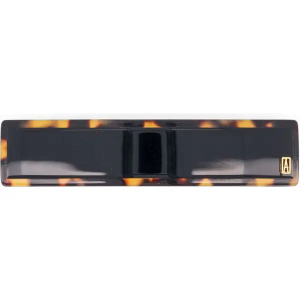 Alexandre De Paris Notre Dame Acetate Barrette - Black Tortoiseshell