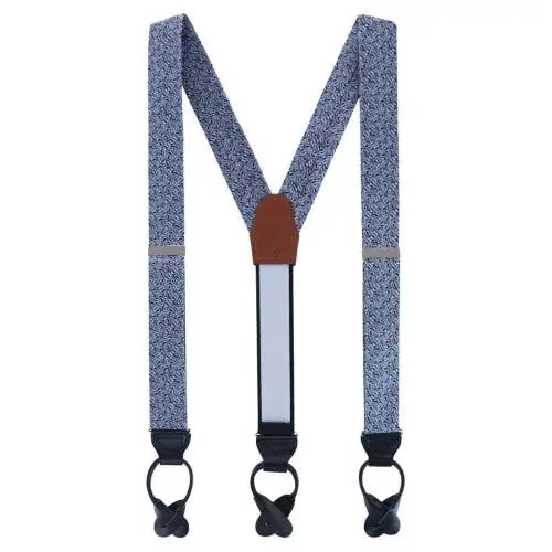 Trafalgar Benito's Basketweave Silk Suspenders And Bow Tie Bundle