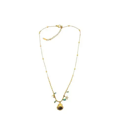 GEMINI JEWELRY Sea Shell And Charms Necklace