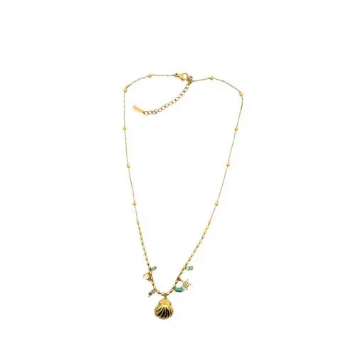 GEMINI JEWELRY Sea Shell And Charms Necklace