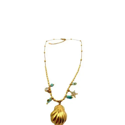 GEMINI JEWELRY Sea Shell And Charms Necklace