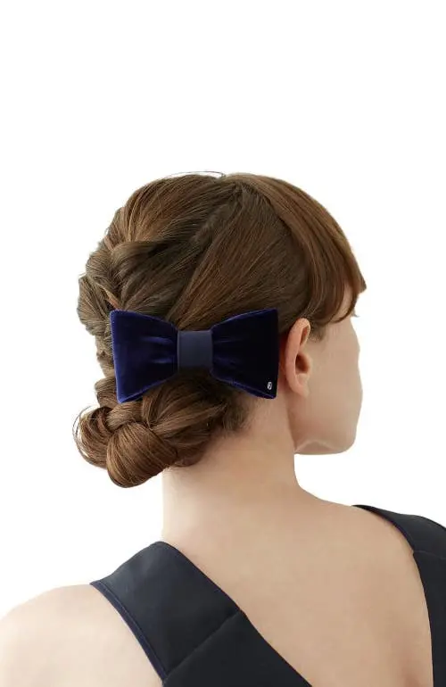 Alexandre De Paris Josephine Velvet Bow Barrette