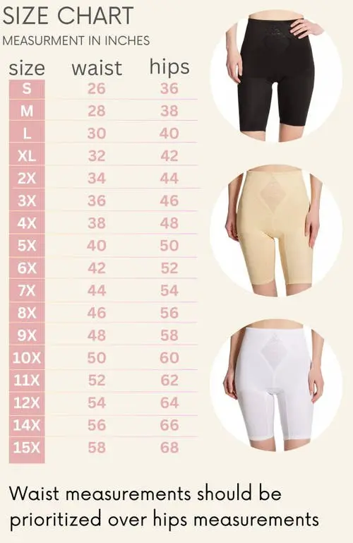 RAGO Waistline Thigh Slimmer Tummy Control - Black